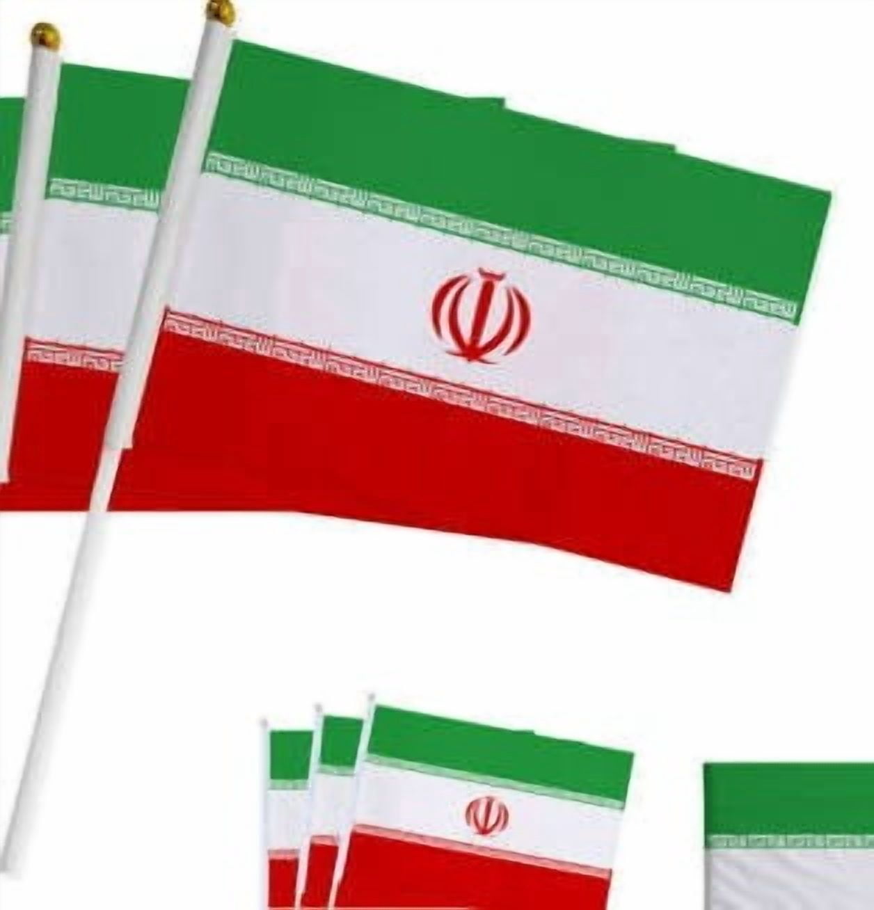 20 Pack Iran Flag & Old Historic Iran Iranian Flag, Handheld Waving ...