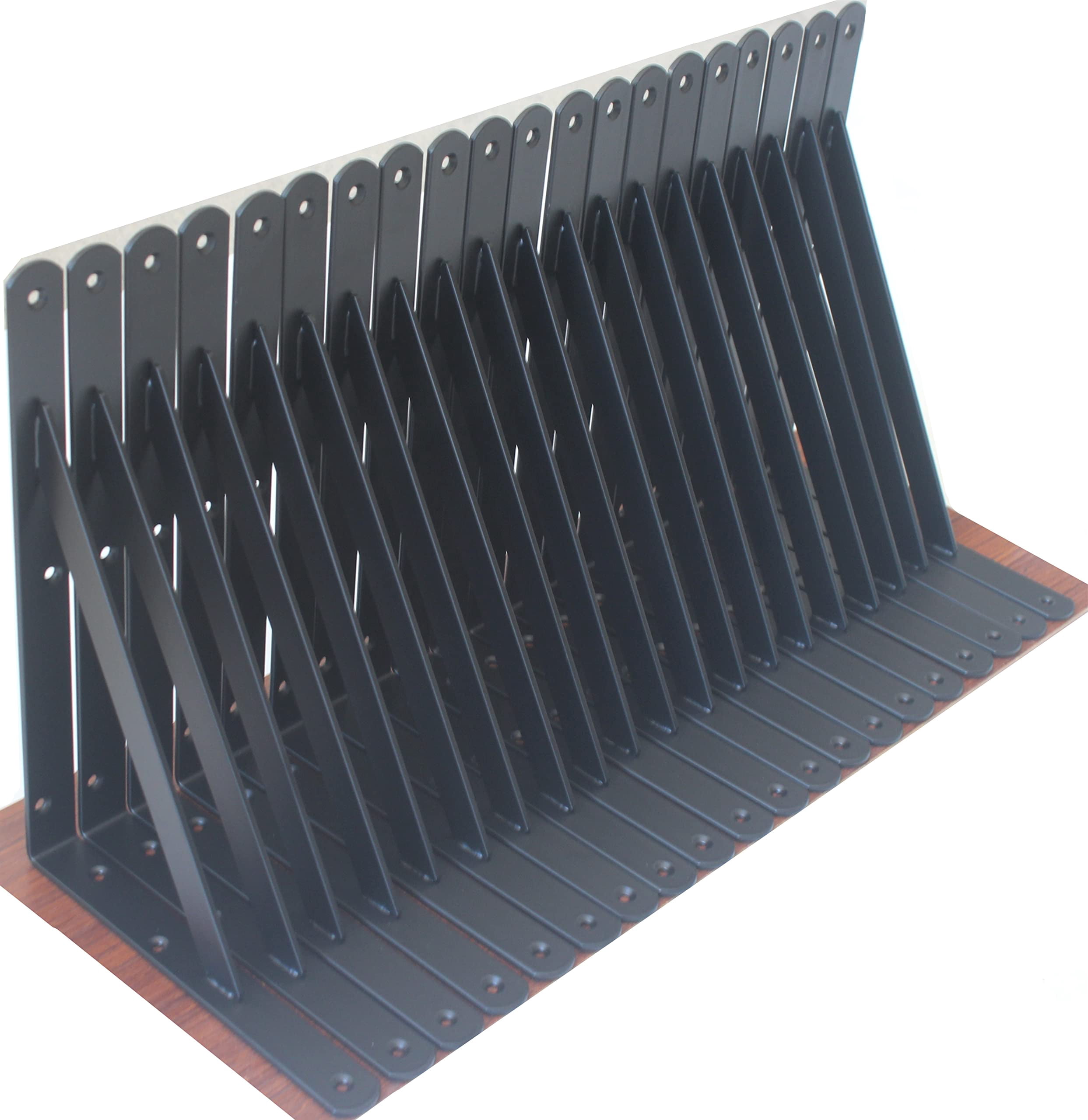 20 Pack L11 X H 8" Black Heavy Duty Shbrackets With Screws Metal ...