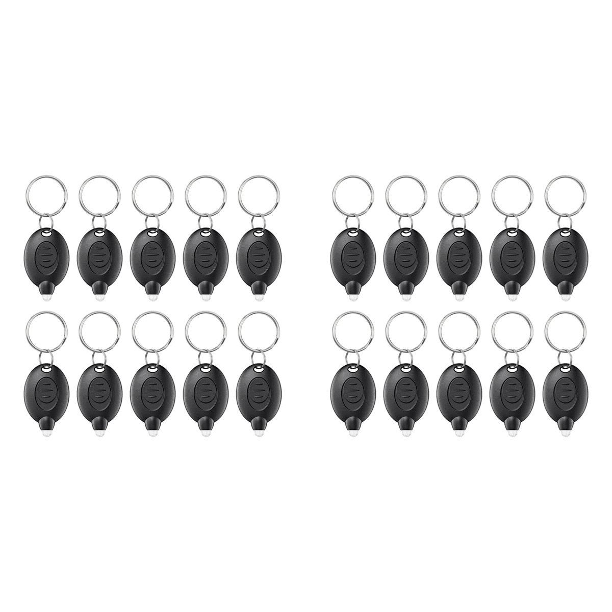 20 Pack LED Keychain Flashlight Mini Light Portable Key Ring Torch for ...