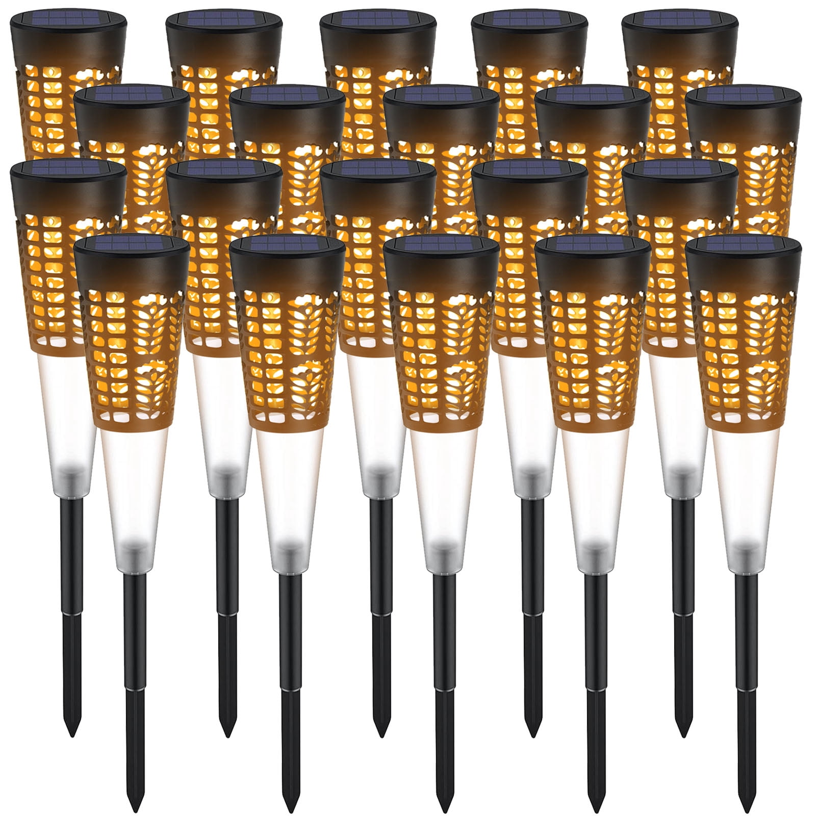 (20 Pack) LED Solar Power Path Torch Light Lighting Yard Lamp Dusk to ...