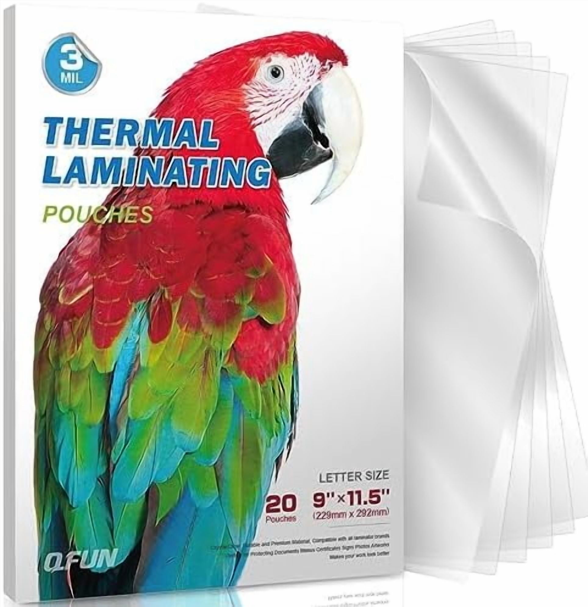 20 Pack Laminating Sheets 8.5 X 11 Inch Clear Thermal Laminating ...