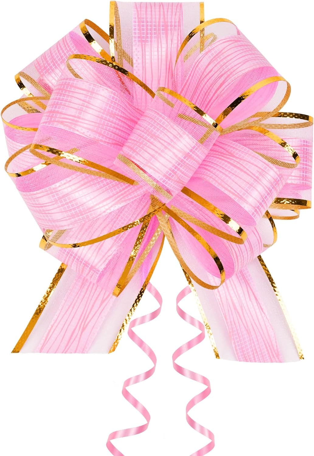 20 Pack Large Pull Bows 6 Inch - Big Pink Bows for Gift Wrapping ...