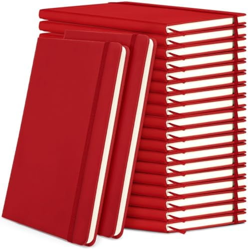 20 Pack Lined Journal Notebooks A5 Hardcover Executive Notebook ; PU ...