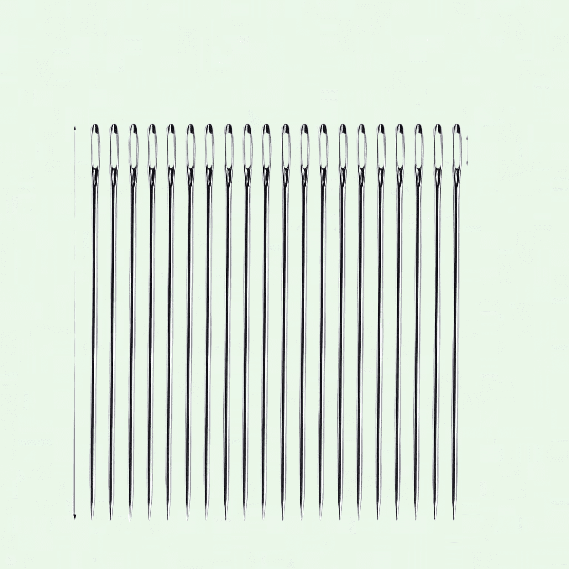 20 Pack Long Sewing Needles, Large Eye Stitching Needles, 6.8 inch/17.5 ...