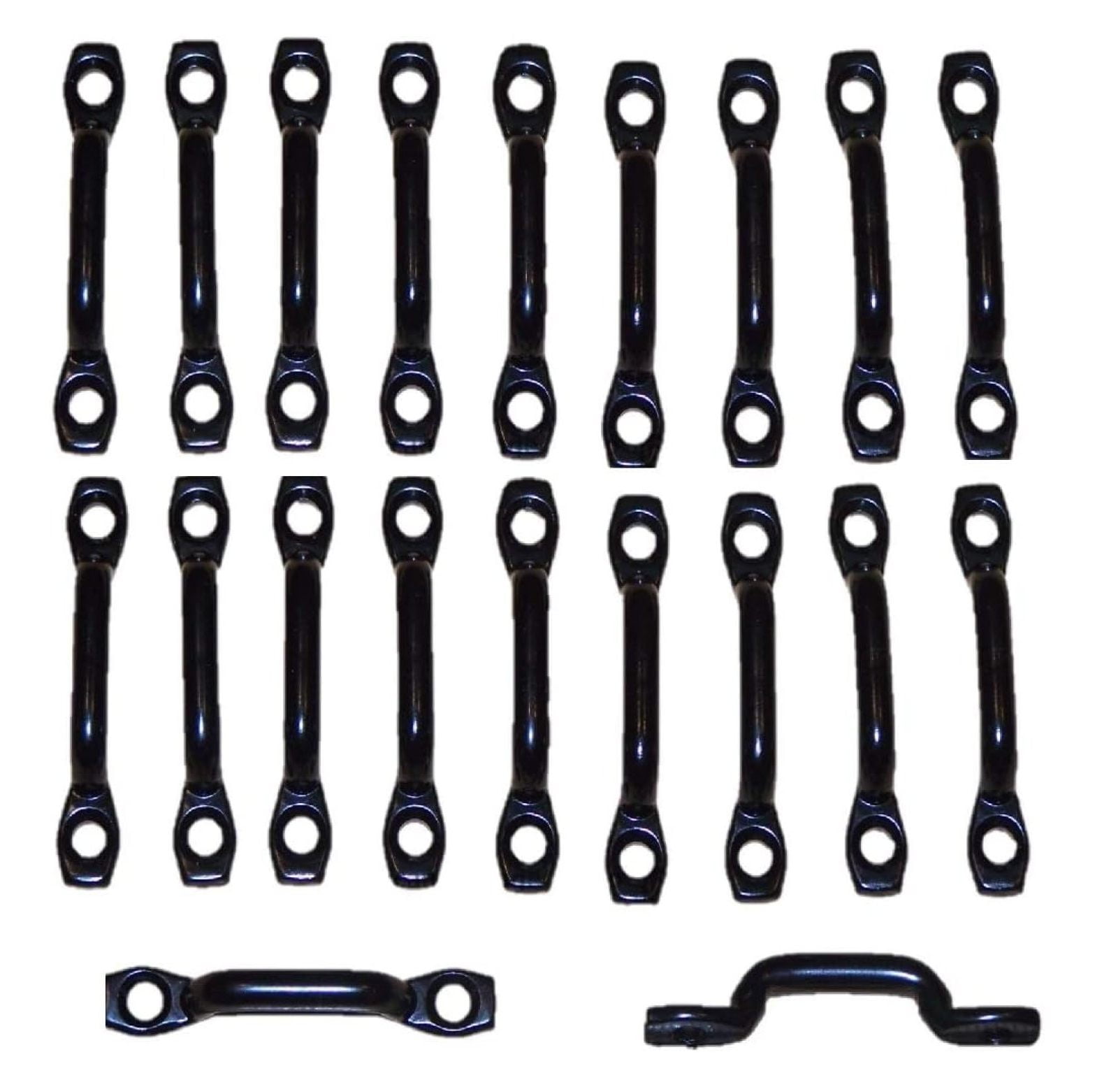 20 Pack LzerLyh Loop 1 Inch Strap Cargo Steel Black Finish USA with P38 ...