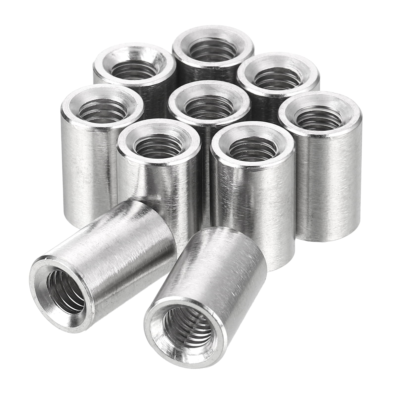 20 Pack M6x10x15mm Round Weld Nut for Lamp Bracket Glass Table, Silver ...