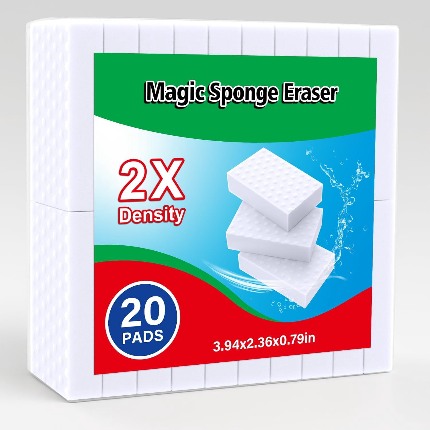 20 Pack Magic Sponges Erasers, 2X Density Long Lasting Melamine Sponge ...