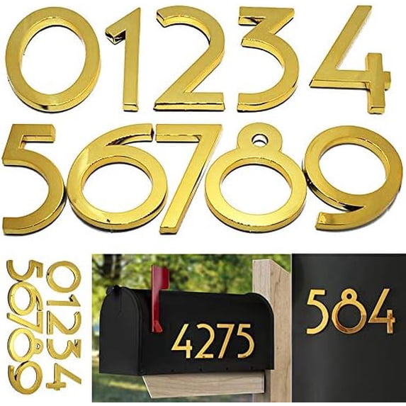20 Pack Mailbox Numbers 0-9, 2.76 Inch High, Door Address Numbers ...