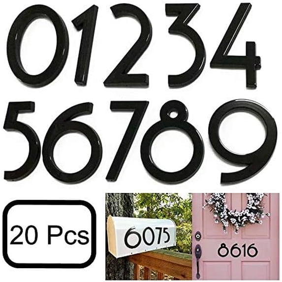 20 Pack Mailbox Numbers 0-9, 2 Inch High, Door Address Numbers Stickers ...