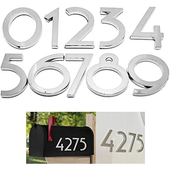 20 Pack Mailbox Numbers 0-9, 2 Inch High, Door Address Numbers Stickers ...