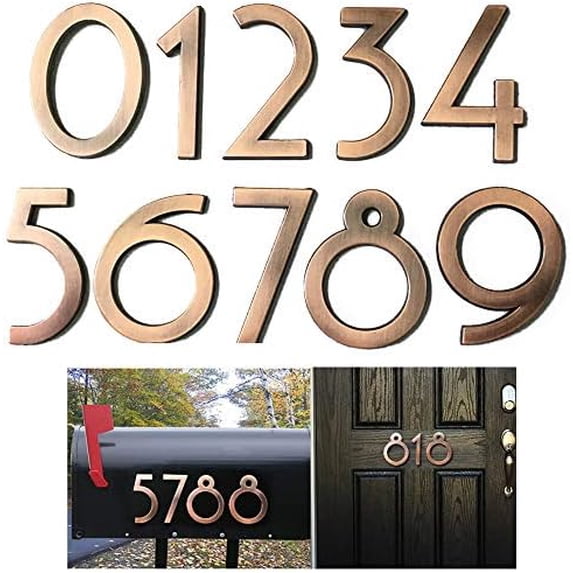 20 Pack Mailbox Numbers 0-9, 2 Inch High, House Numbers Door Address ...