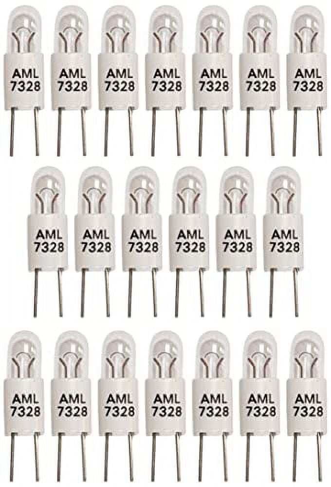 20 Pack Mini 5mm Incandescent Lamp Bi-Pin (2 Pin) Base 6V, 200mA (7.5mm ...