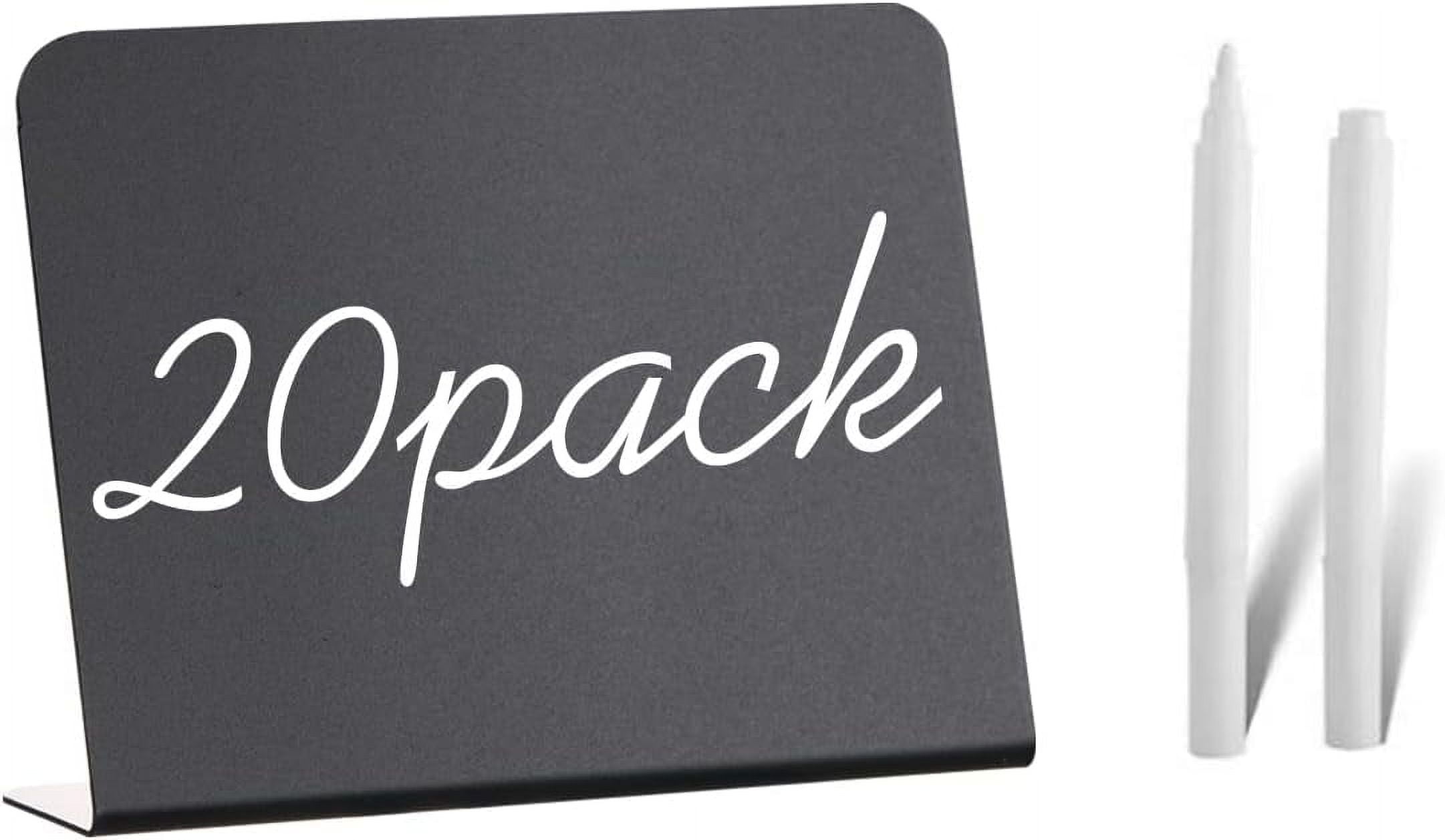 20 Pack Mini Chalkboard Signs - 4"x3" Food & Party Table Signs ...