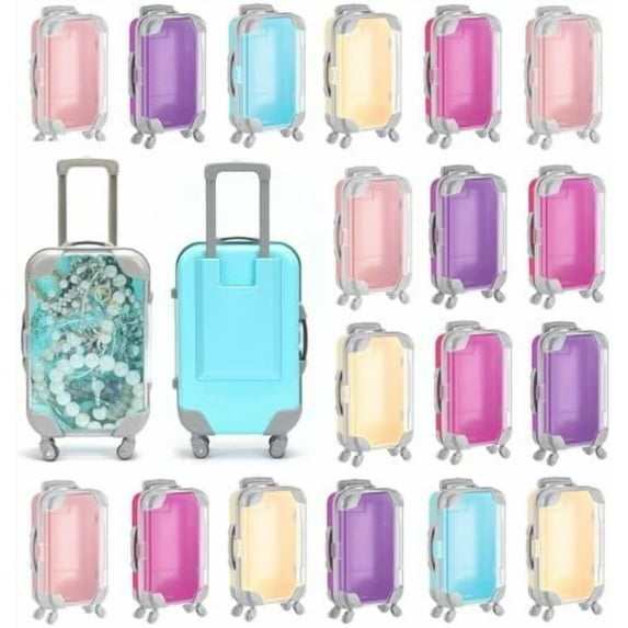20 Pack Mini Suitcase Party Favor Box Plastic Suitcase Gift Box Mini ...