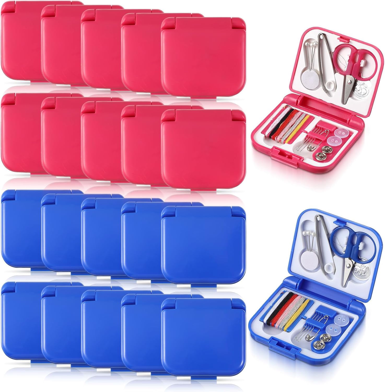 20 Pack Mini Travel Sewing Set Portable Sewing Kit Emergency Sewings ...