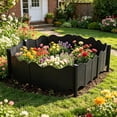 20-Pack Modular Plastic Garden Fence with 10 Ground Stakes - No Dig ...