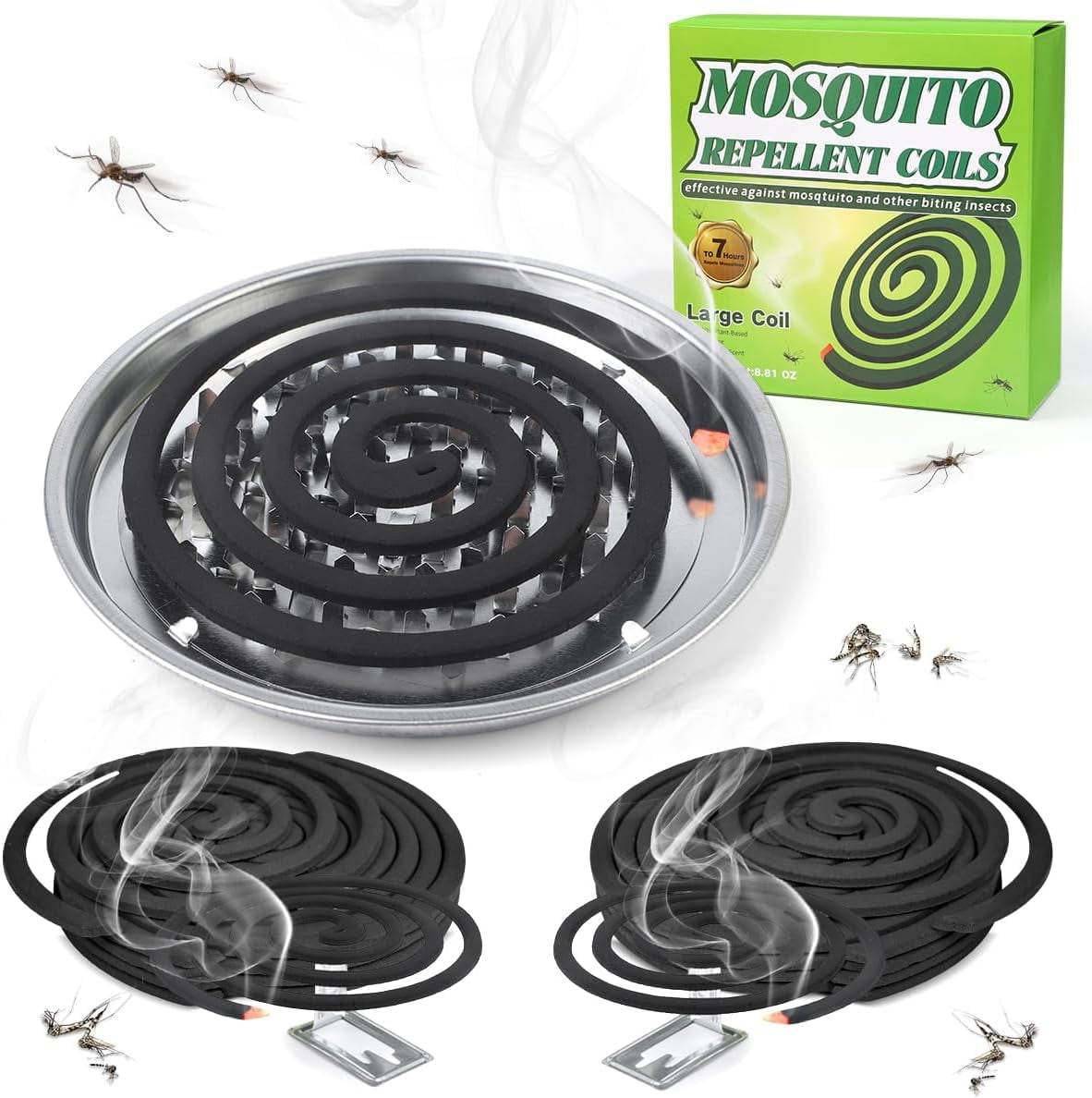20 Pack Mosquito Repellent Coils, Up to 7 Hour Protection for Indoor ...