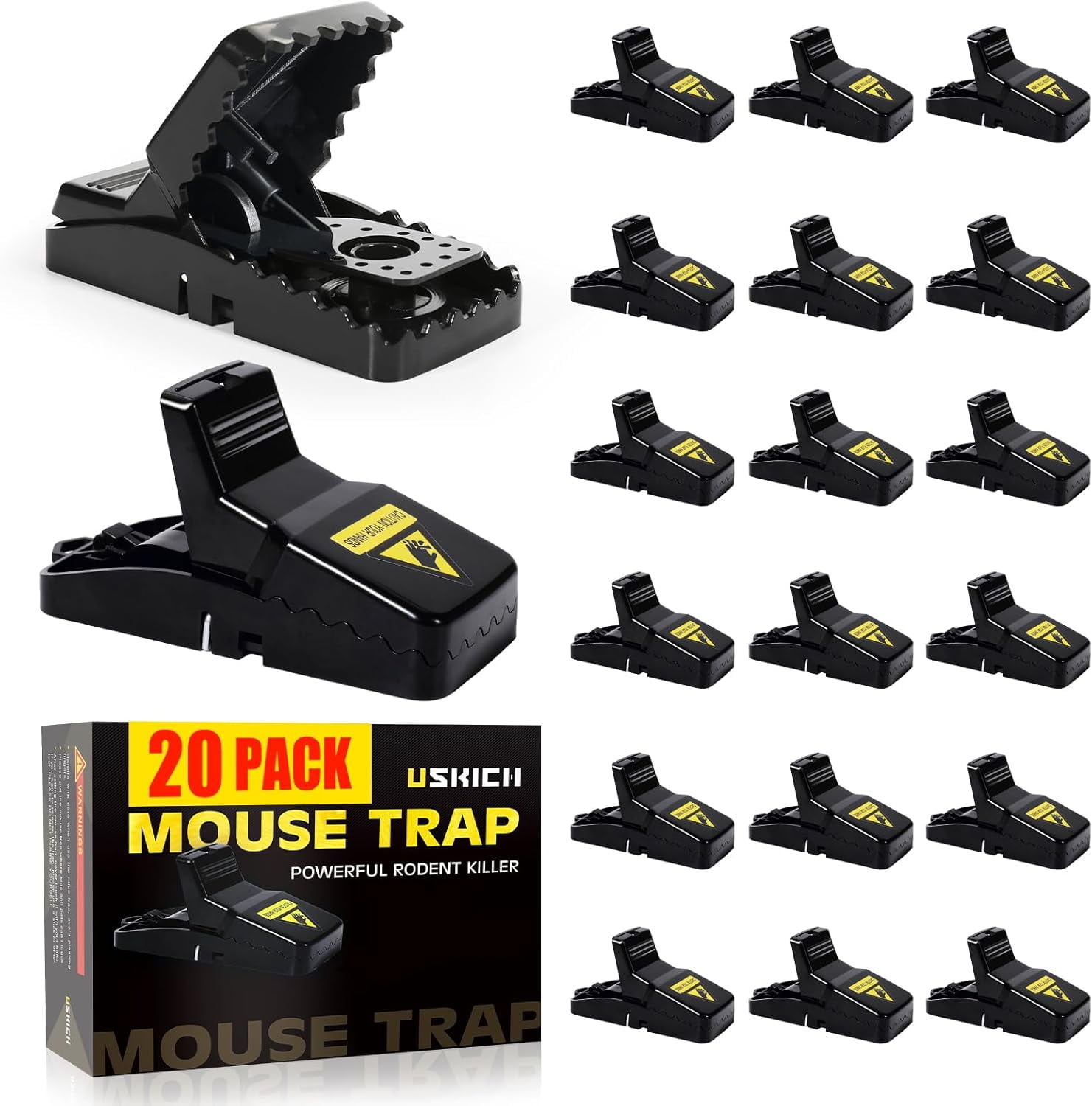 20 Pack Mouse Traps Indoor for Home,Mice Traps for House,Reusable Mouse ...