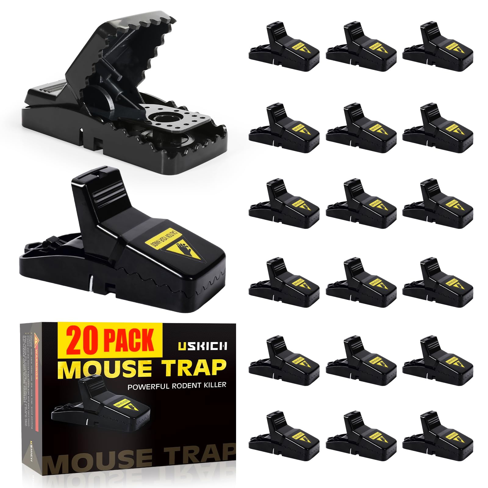 20 Pack Mouse Traps Indoor for Home,Mice Traps for House,Reusable Mouse ...