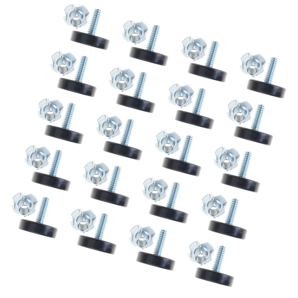 20 Pack Multipurpose Adjustable Furniture Levelers M8Threaded Leg ...
