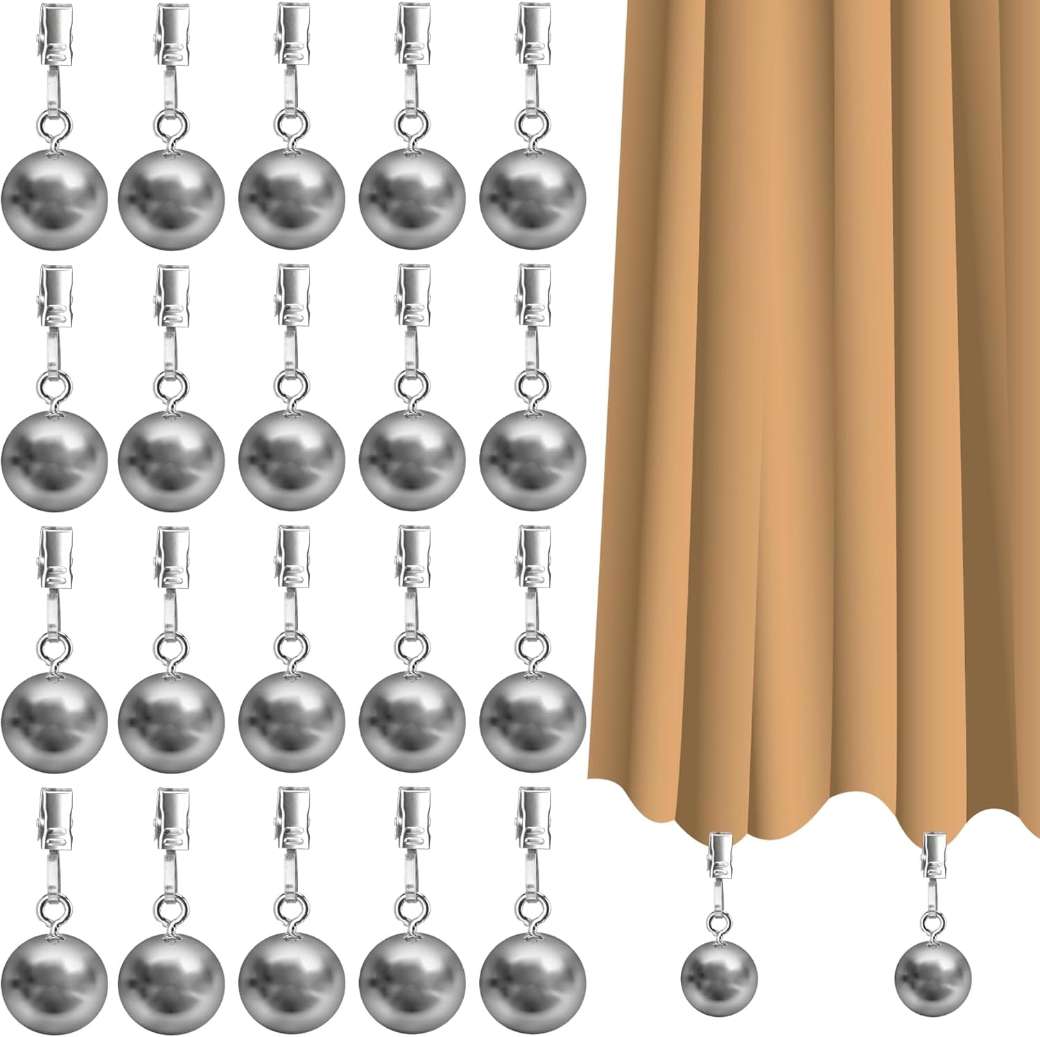 20 Pack Outdoor Curtain Weights, Heavy Duty Drapery Weights for Patio ...