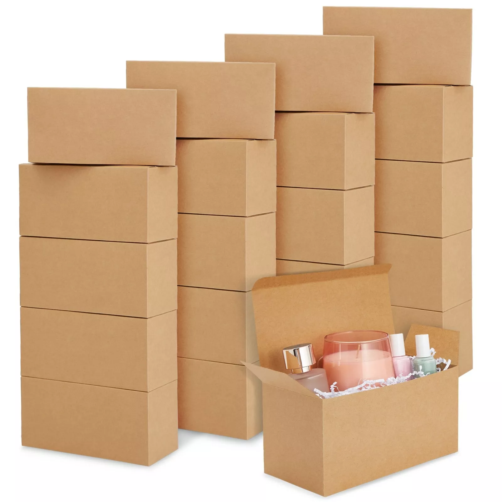 20 Pack Paper Boxes for Tumblers, Gift Wrapping, Shipping, 9x4x4, Brown ...