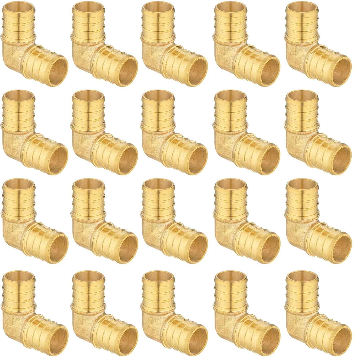 (20 Pack) Pex Fittings 3/4 Inch 90 Degree Elbow Crimp Fitting, 3/4" PEX F1807 To 3/4" PEX F1807 ...