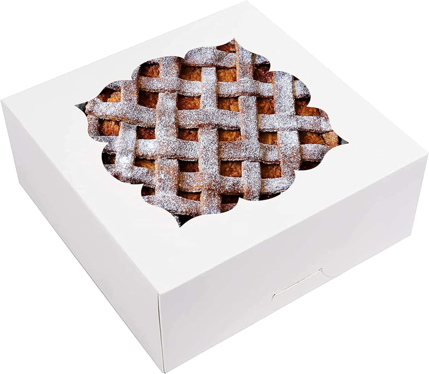 20 Pack Pie Boxes 10x10x3inch Bakery Boxes with Window Dessert Pastry ...