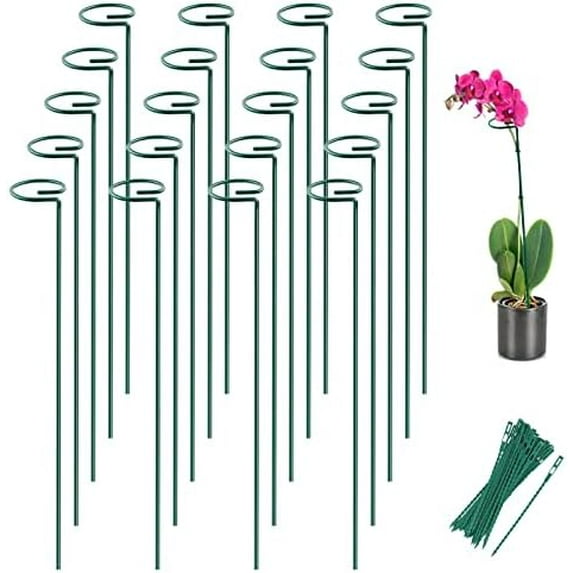 20 Pack Plant Stakes, 16 Inch Plant Support Stakes, Flower Stakes with ...