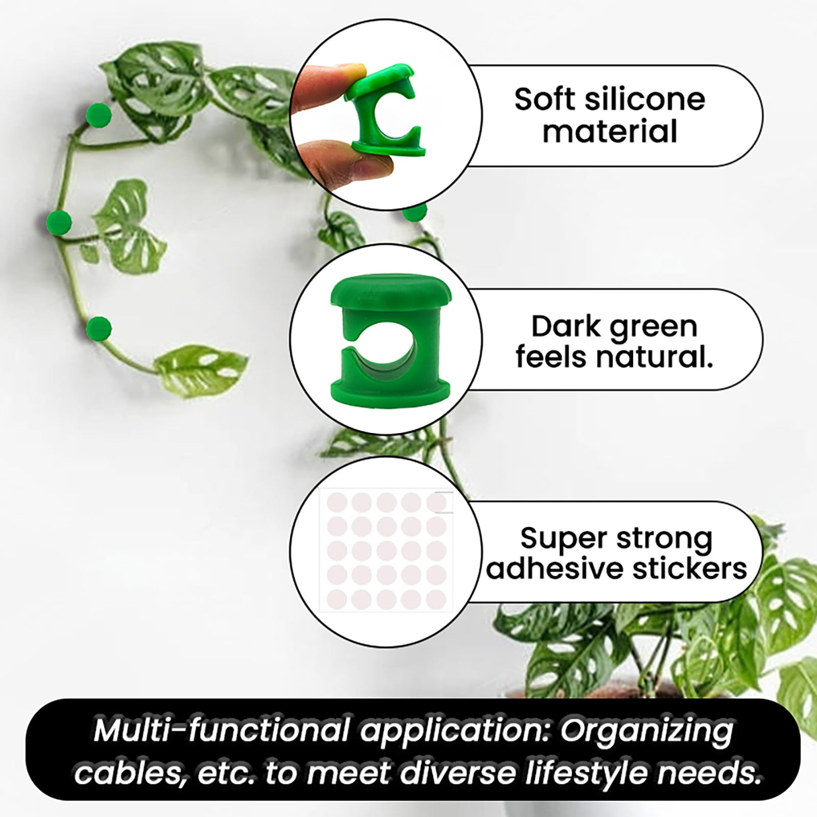 20 Pack Plant Support Clips - Flexible Vine Climbing Clips for Indoor ...