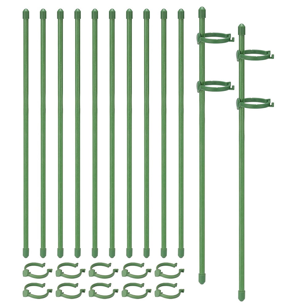 20 Pack Plant Support Stakes Adjustable Garden Single Stem Floral ...
