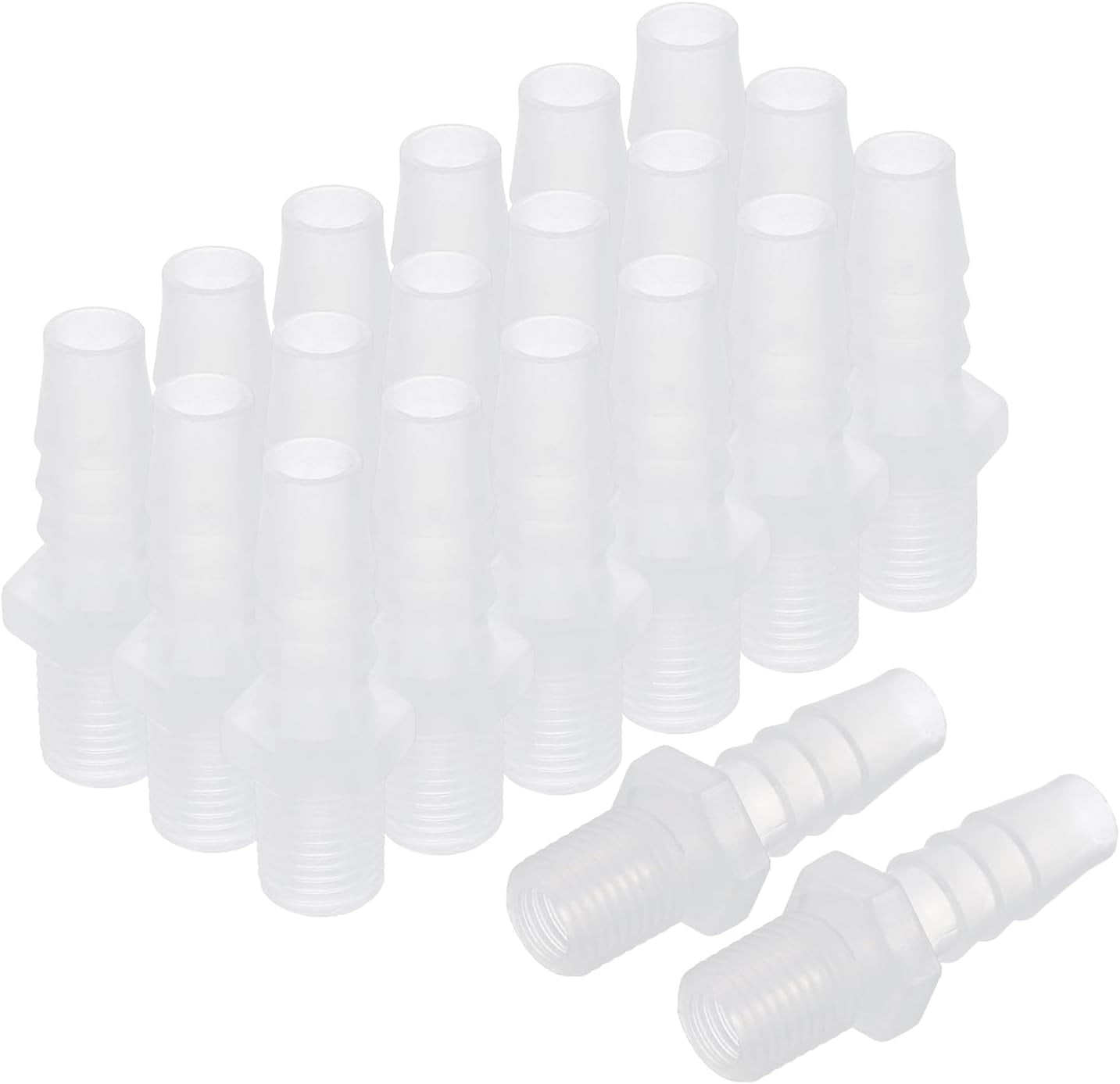 20 Pack Plastic Hose Barb to g Male Adapter, 25/64" x 1/4" for Home ...
