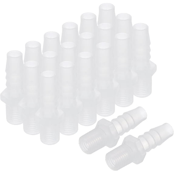 20 Pack Plastic Hose Barb to g Male Adapter, 25/64" x 1/4" for Home ...
