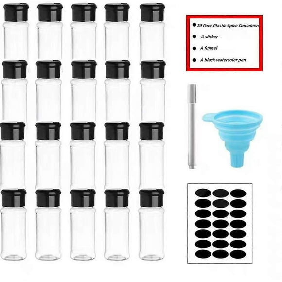 Plastic Spice Jars Shaker Lids