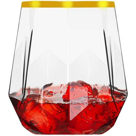 20 Pack Plastic Wine Glasses, 16Oz Disposable Wine Glasses Unbreakable ...