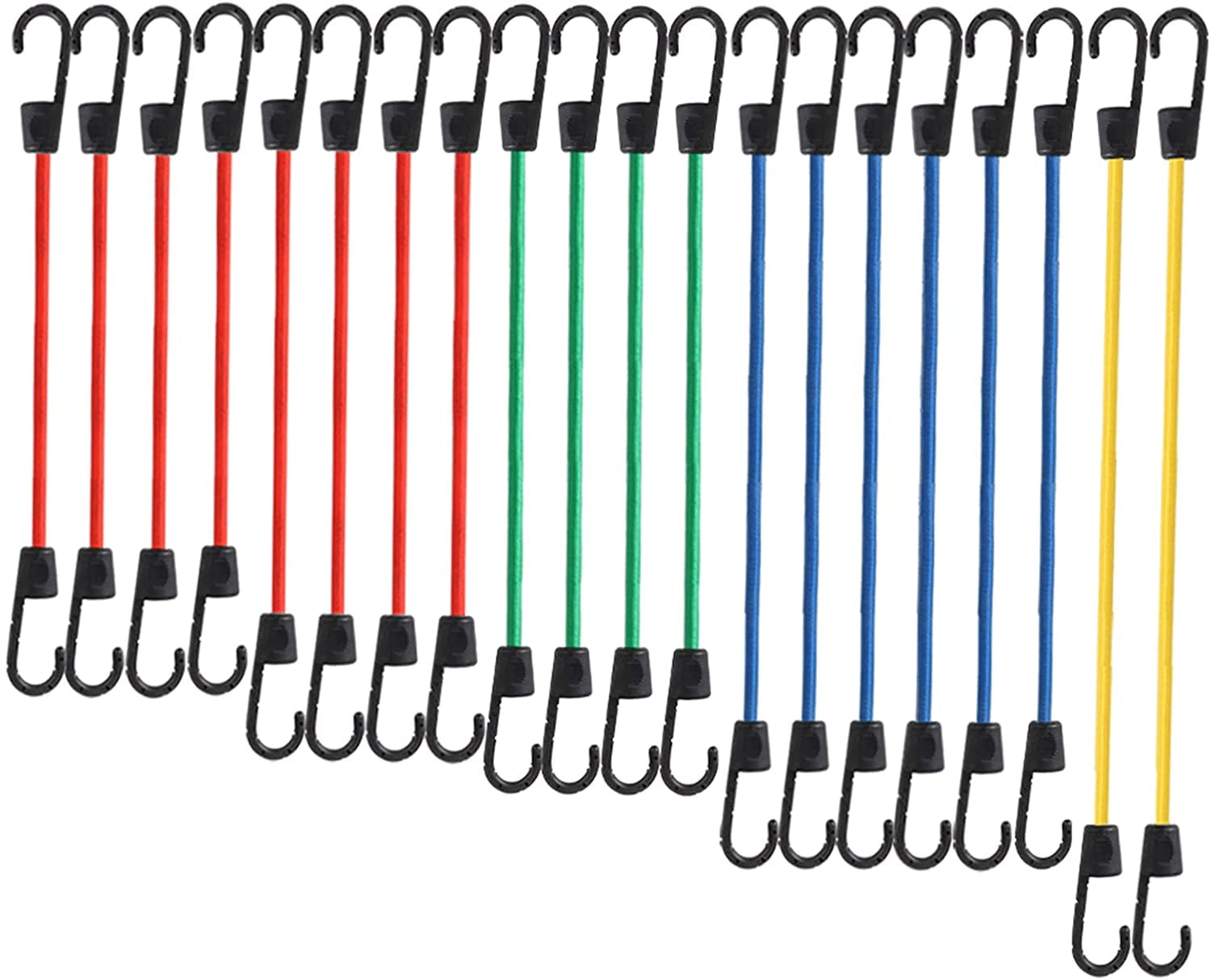 XSTRAP 20-Pack Assorted Bungee Cords Set, Heavy Duty Outdoor Use, Sizes ...