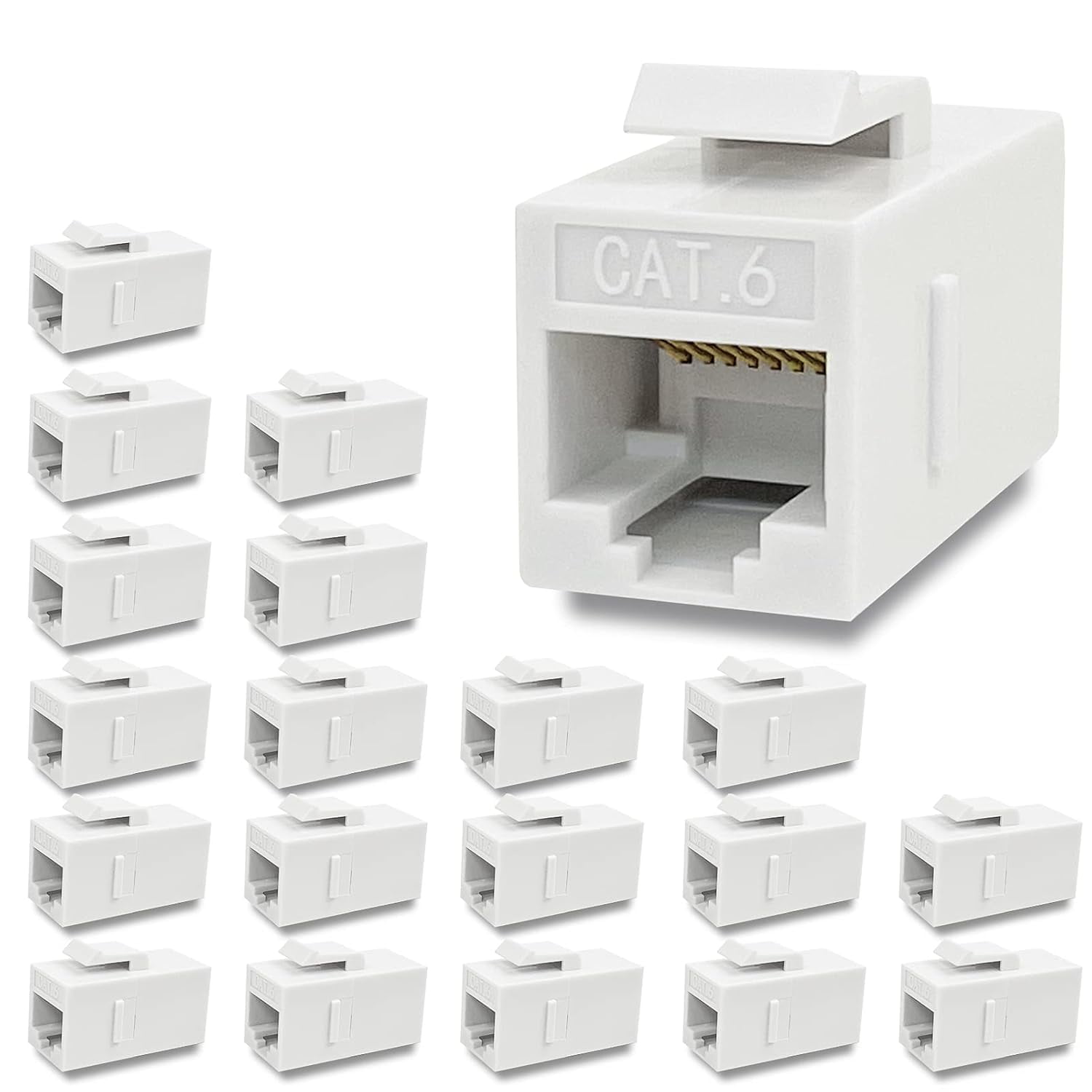 20 Pack RJ45 Coupler, Ethernet Coupler, RJ45 Keystone Jack Cat6 Coupler ...