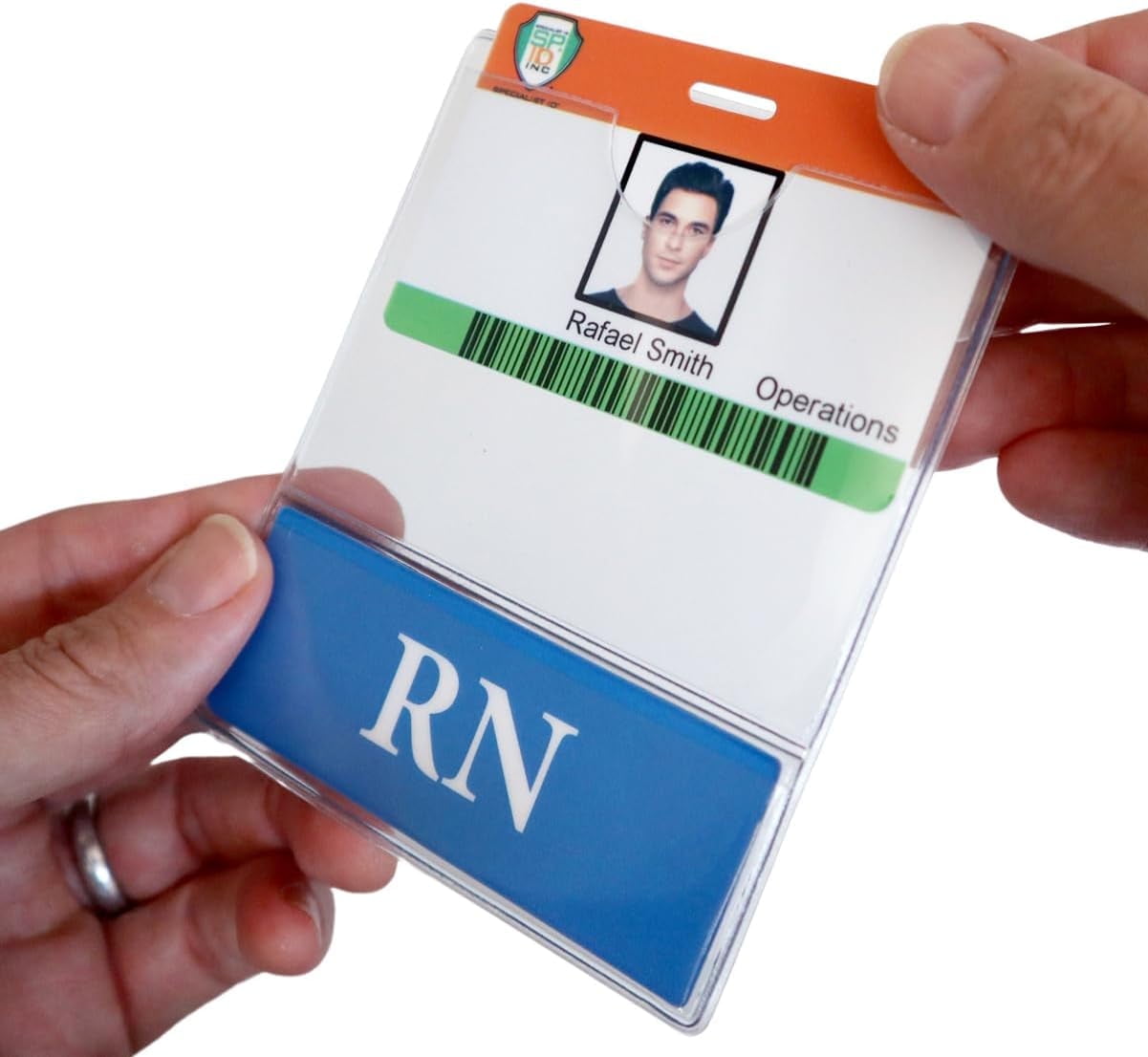 20 Pack - RN BadgeBottom Horizontal RN Badge Buddy & RN Badge Holder ...