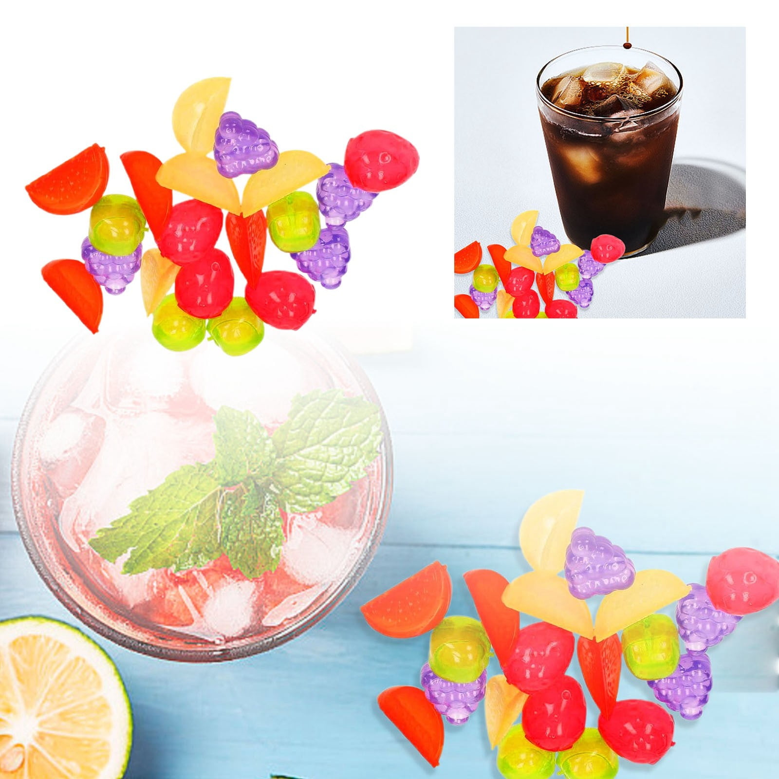 20-Pack Reusable Portable Ice Tray, TPU, for Travel Outdoor Use, Quick ...