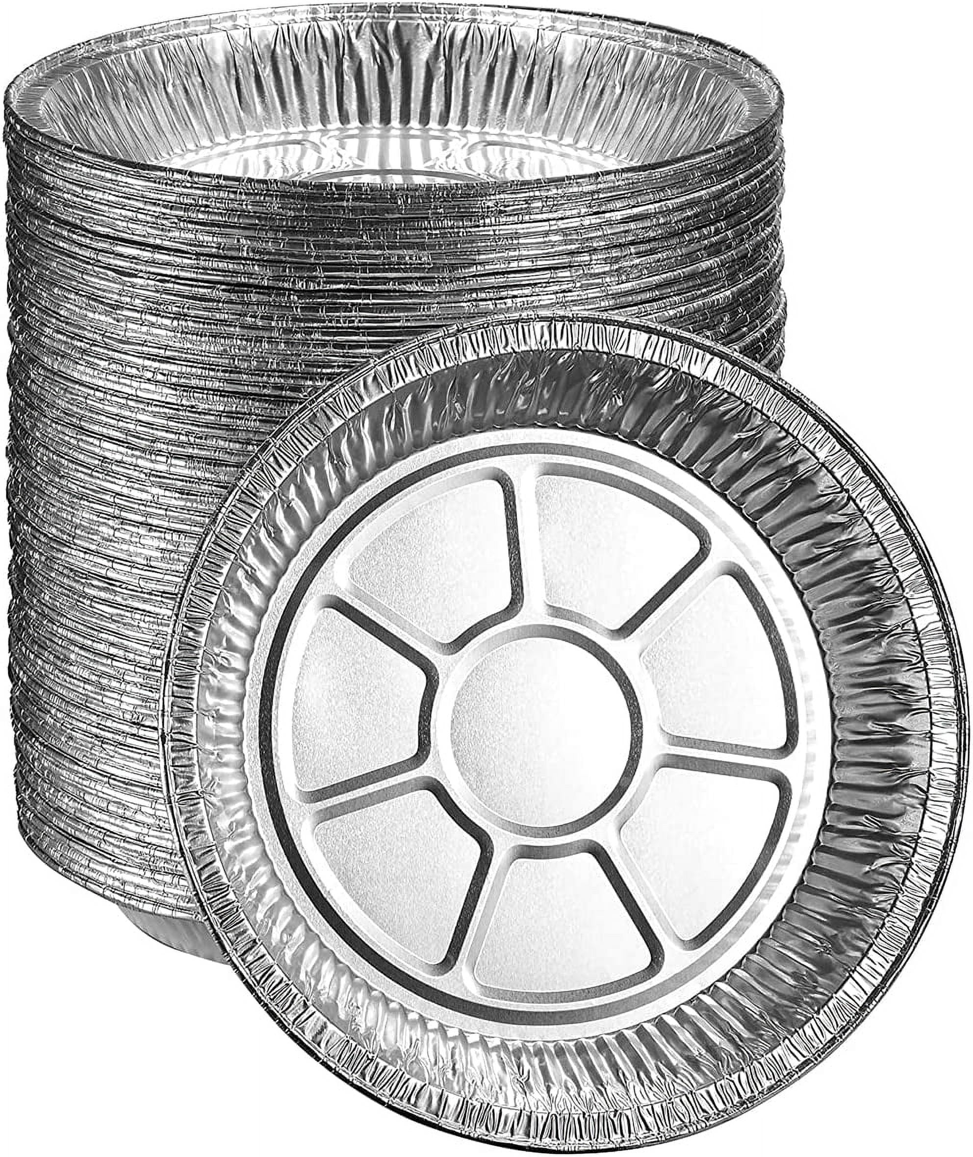 20 Pack Round Aluminum Foil Pans for Barbecue - Compatible with Many ...