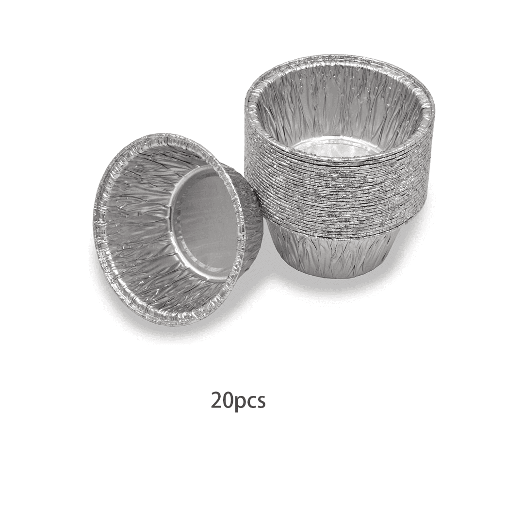 20 Pack Round Aluminum Foil Pans for Barbecue - Compatible with Many ...