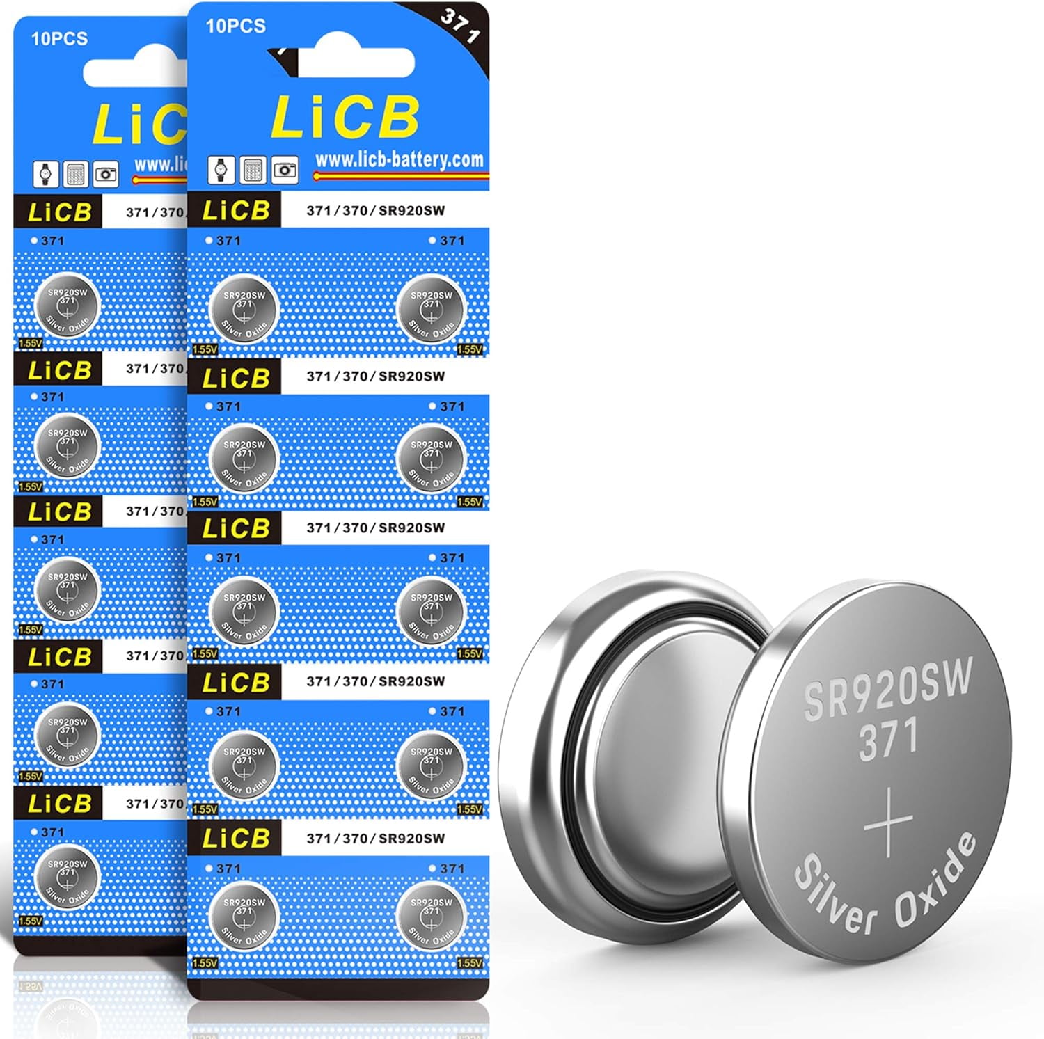 20 Pack SR920SW 371 370 AG6 Battery 1.5V Button Cell Watch Batteries ...