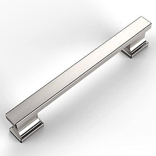20 Pack Satin Nickel Cabinet Pulls - 5 Inch Hole Centers - Kitchen ...