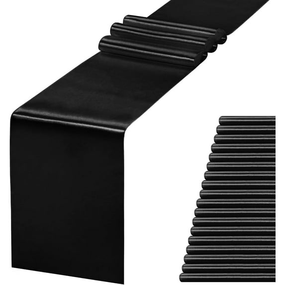 20 Pack Satin Table Runner 12 X 108 Inch Silk Table Runner for Party ...