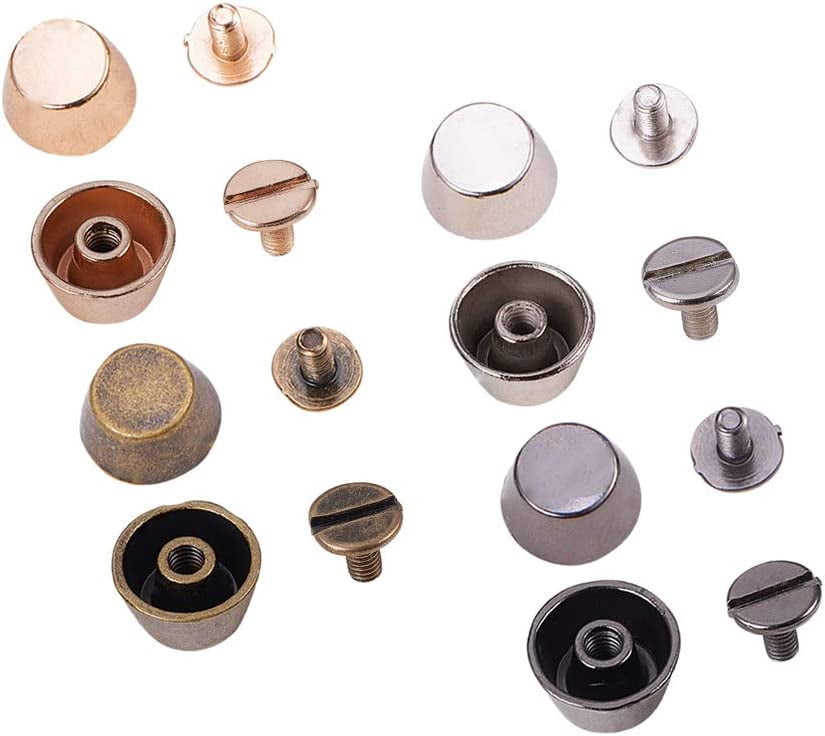 20 Pack Screw Back Spike 1/2 inch Handbag Feet Barrel Spikes 4 Colors ...