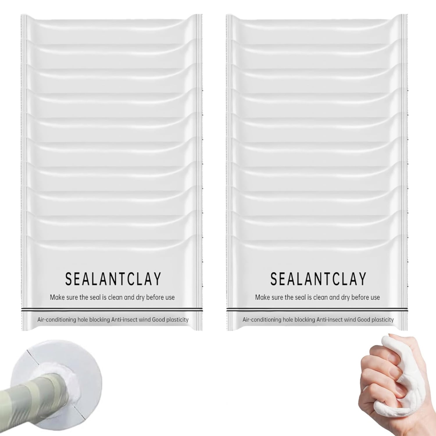 20-Pack Sealant Mastic, 2026 Upgraded Moldable Sealant Clay, Quick ...