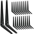 20 Pack Shelf Brackets 10 Inch, Heavy Duty Black Metal Floating Shelf ...