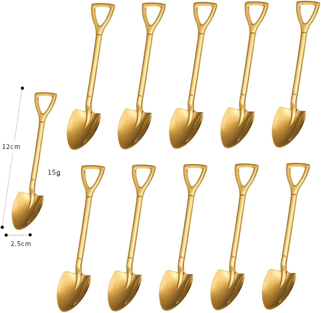 20 Pack Shovel Shape Demitasse Espresso Spoons, 4.7 Inches Stainless ...