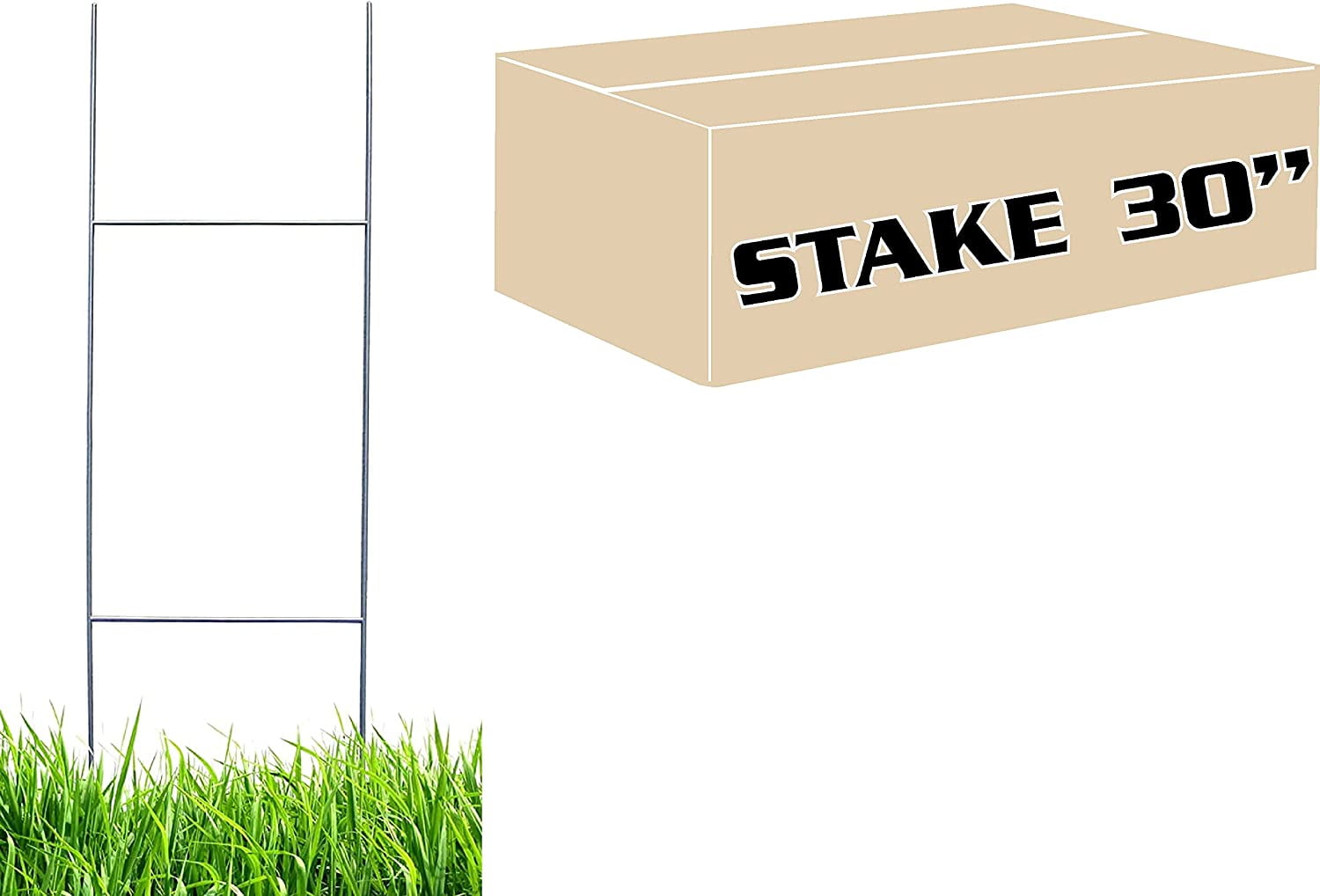 20 Pack Sign Stake 30'' Tall 10'' Wide - Use with 4mm or 5mm Corrugated ...
