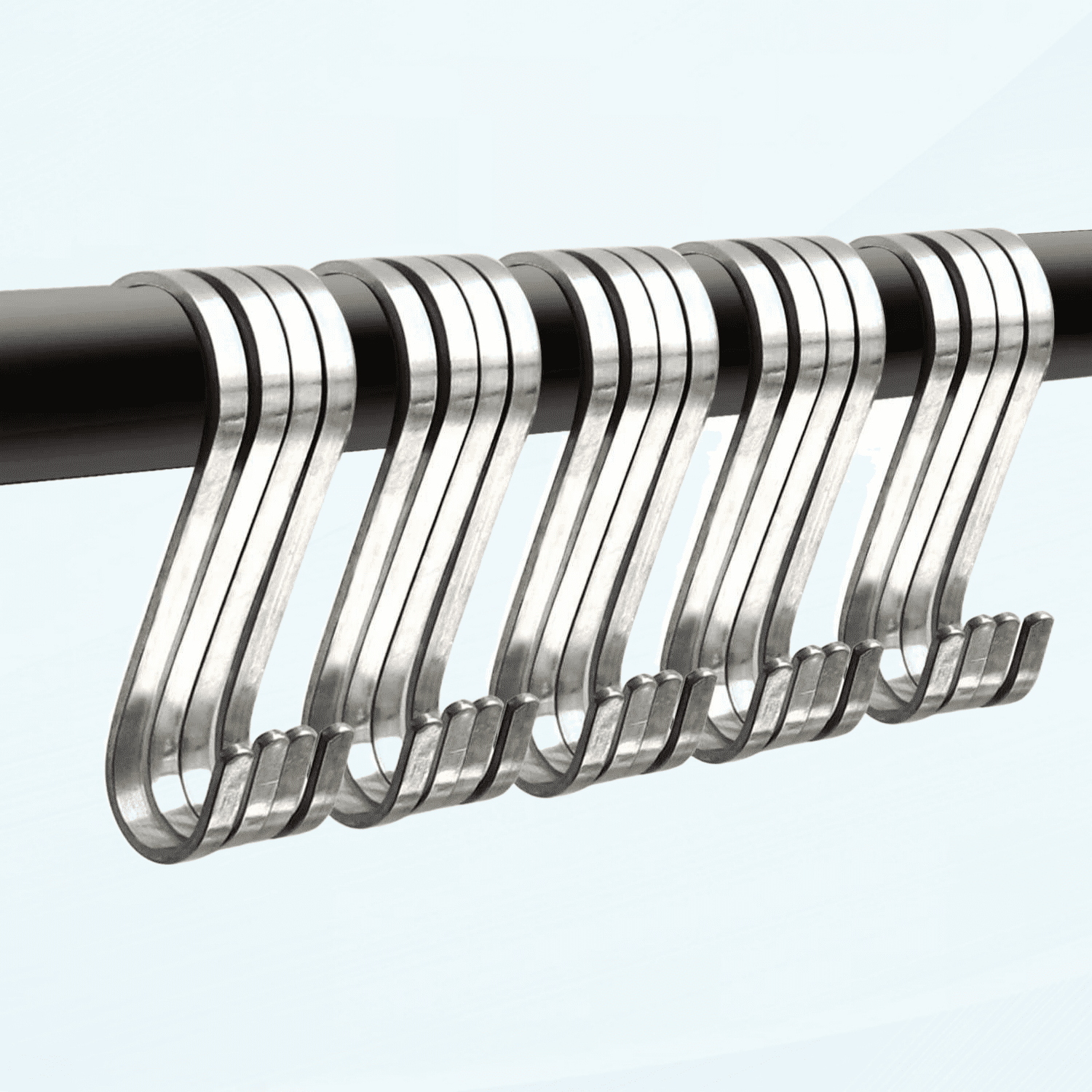 20 Pack Size Medium 3 inch Flat S Hooks Heavy Duty Solid 304 Stainless ...